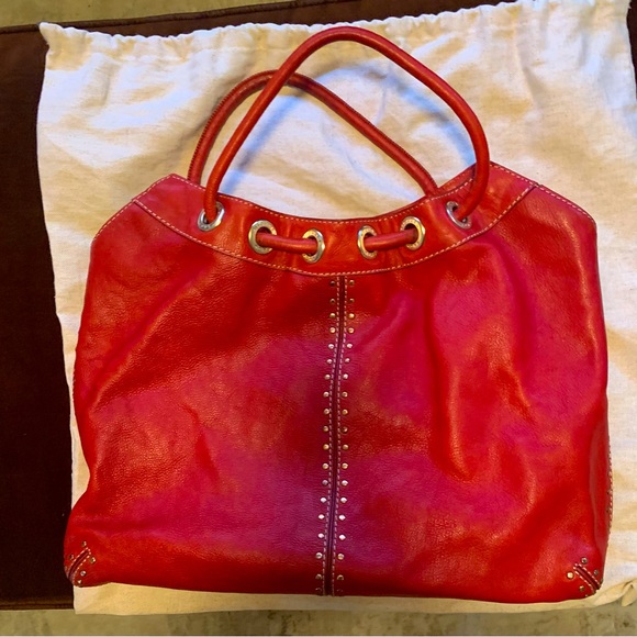 MICHAEL Michael Kors | Bags | Vintage Michael Kors Astor Satchel Red ...